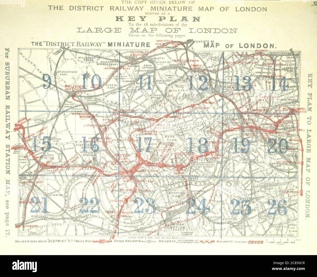District railway map of london antique hi-res stock photography and ...