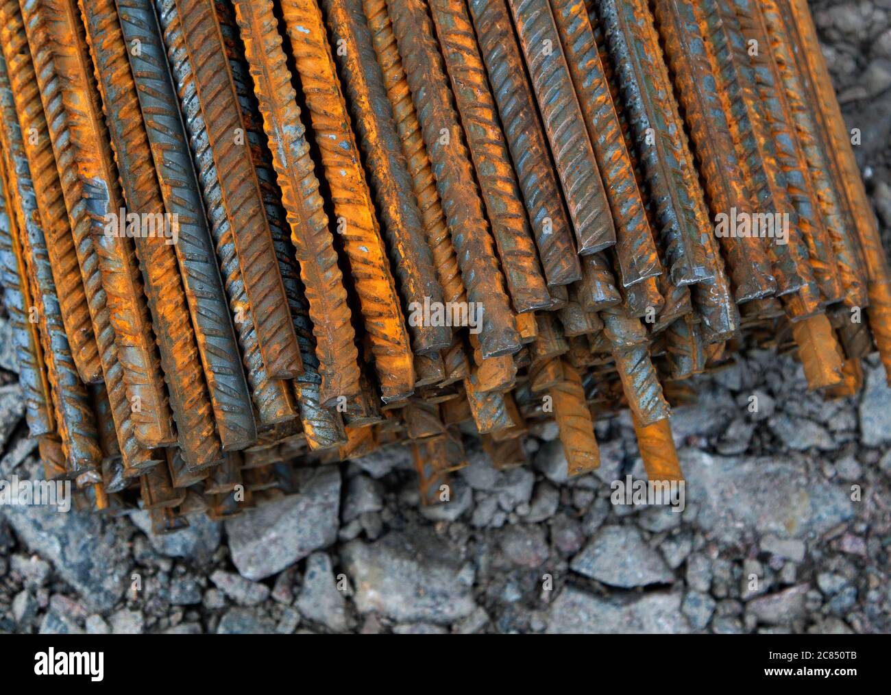 Rusty rebar. Photo Jeppe Gustafsson Stock Photo - Alamy