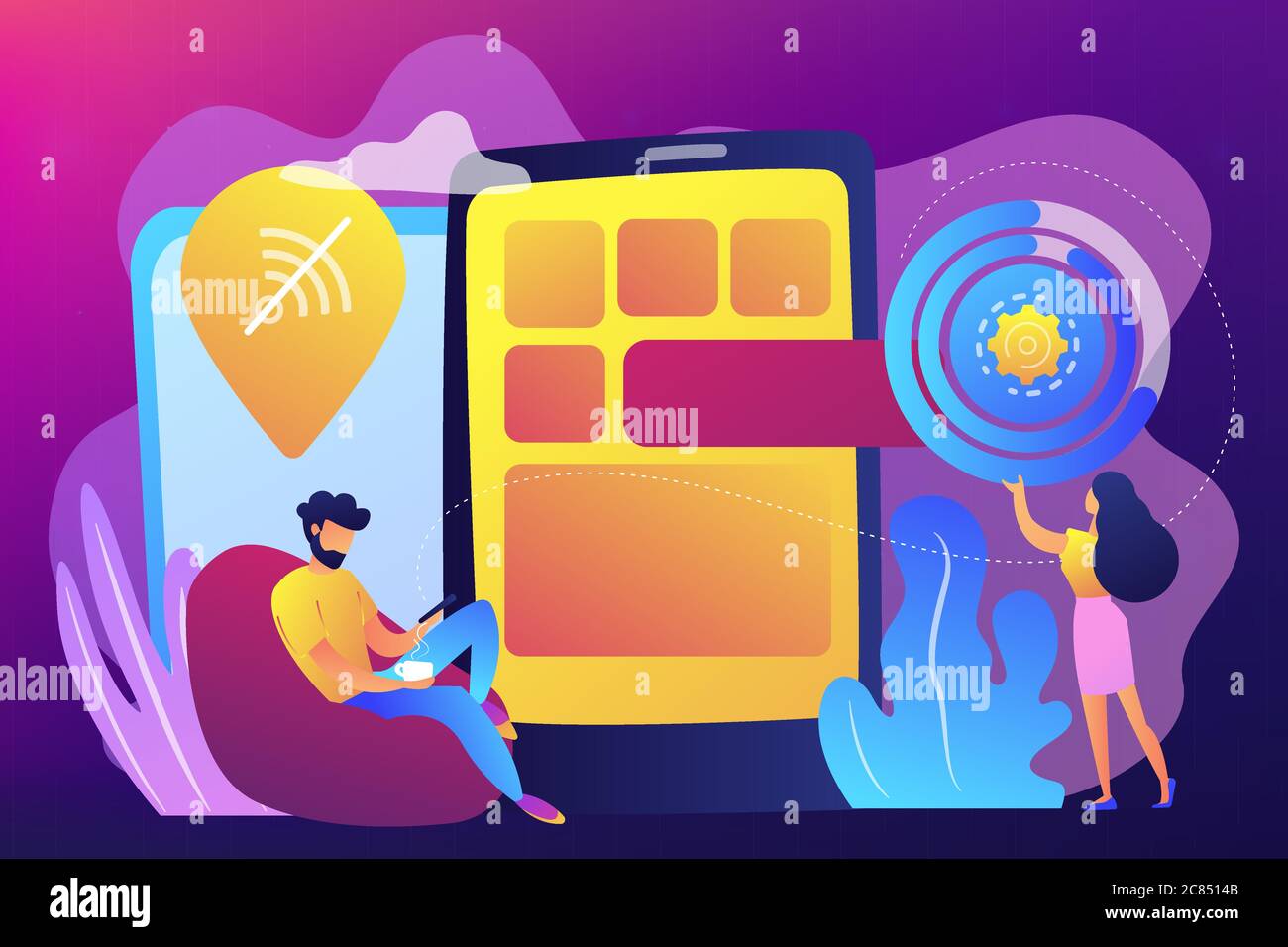 Progressive web app concept vector illustration Stock Vector Image ...