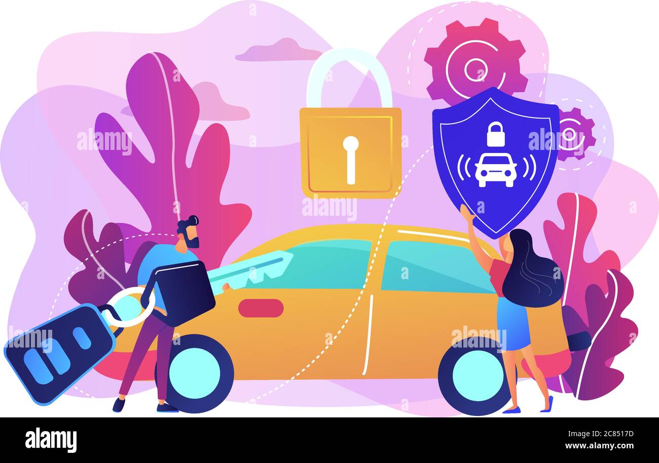 Car alarm system concept vector illustration Stock Vector Image & Art ...