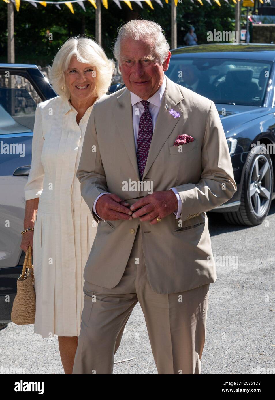 The Duke and Duchess of Cornwall during a visit to Treverbyn Community ...