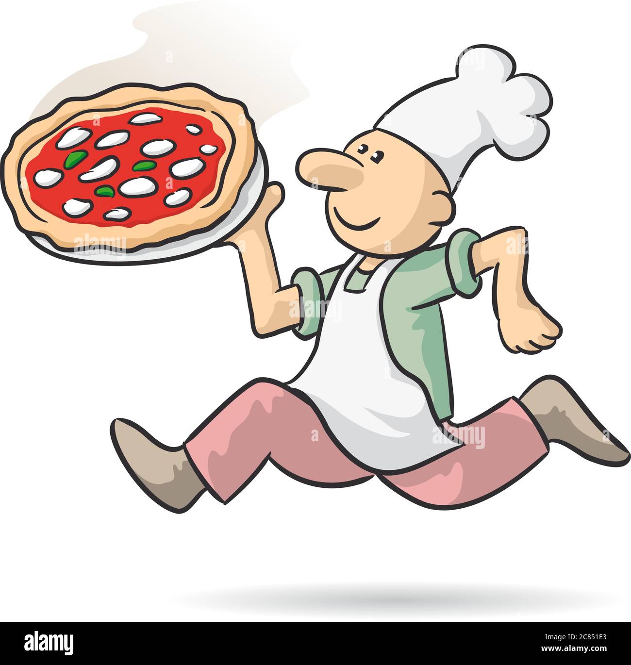 Happy man eating pizza Cut Out Stock Images & Pictures - Alamy