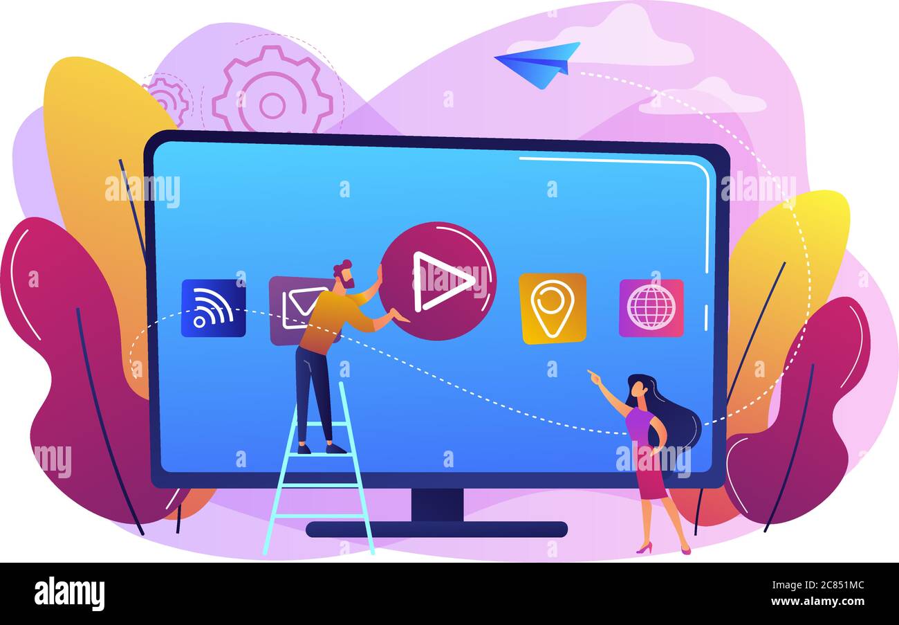 Smart TV technology concept vector illustration Stock Vector Image ...