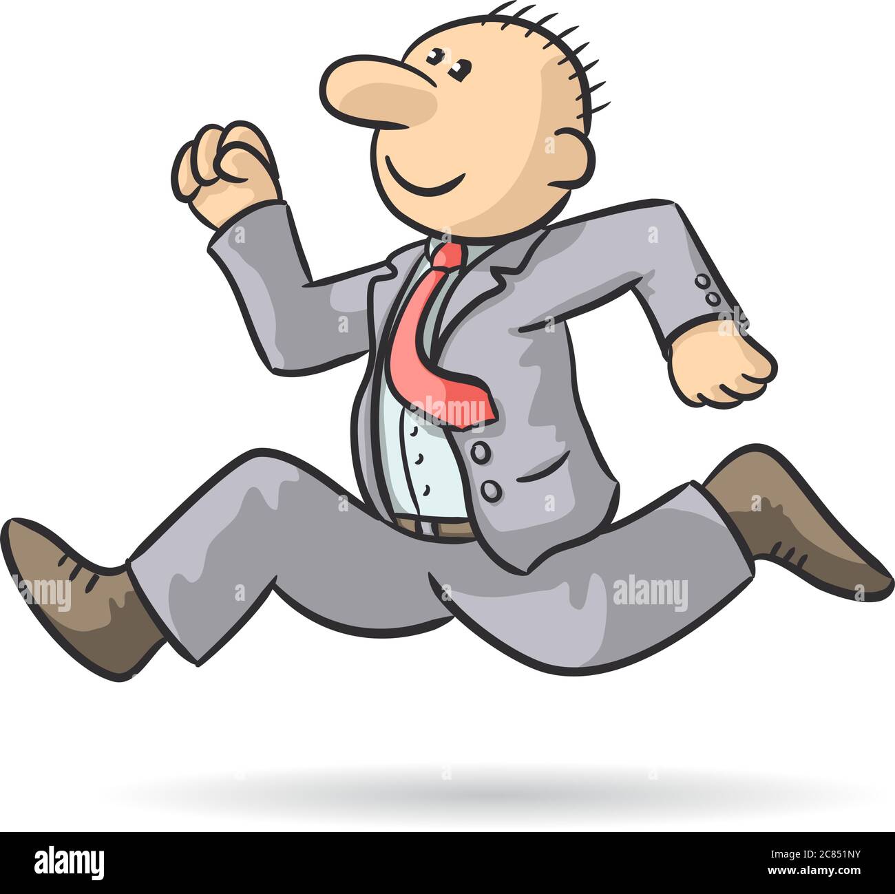 Funny man running fast on Stock Vector Images - Alamy