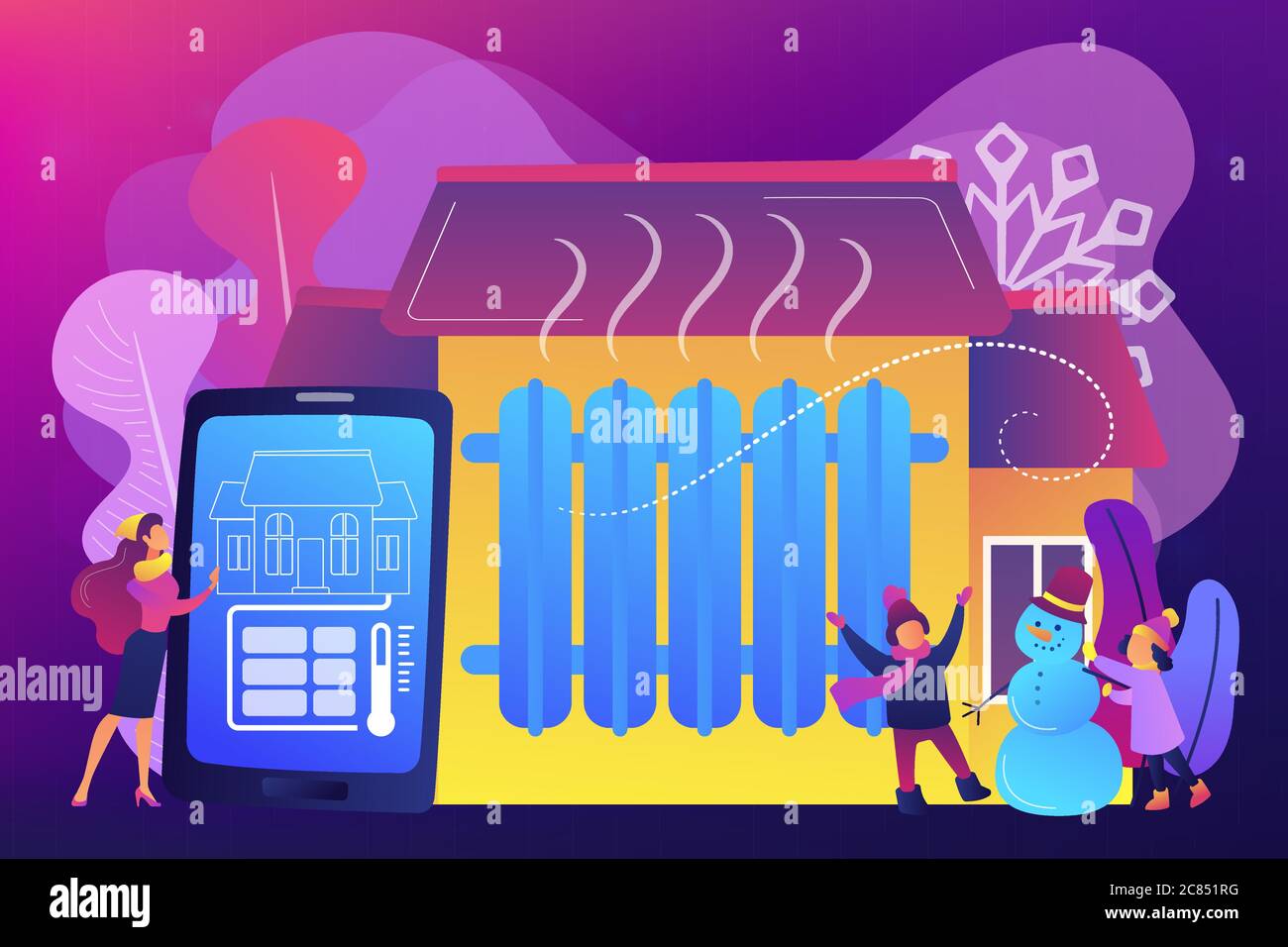 Heating system concept vector illustration Stock Vector Image & Art - Alamy