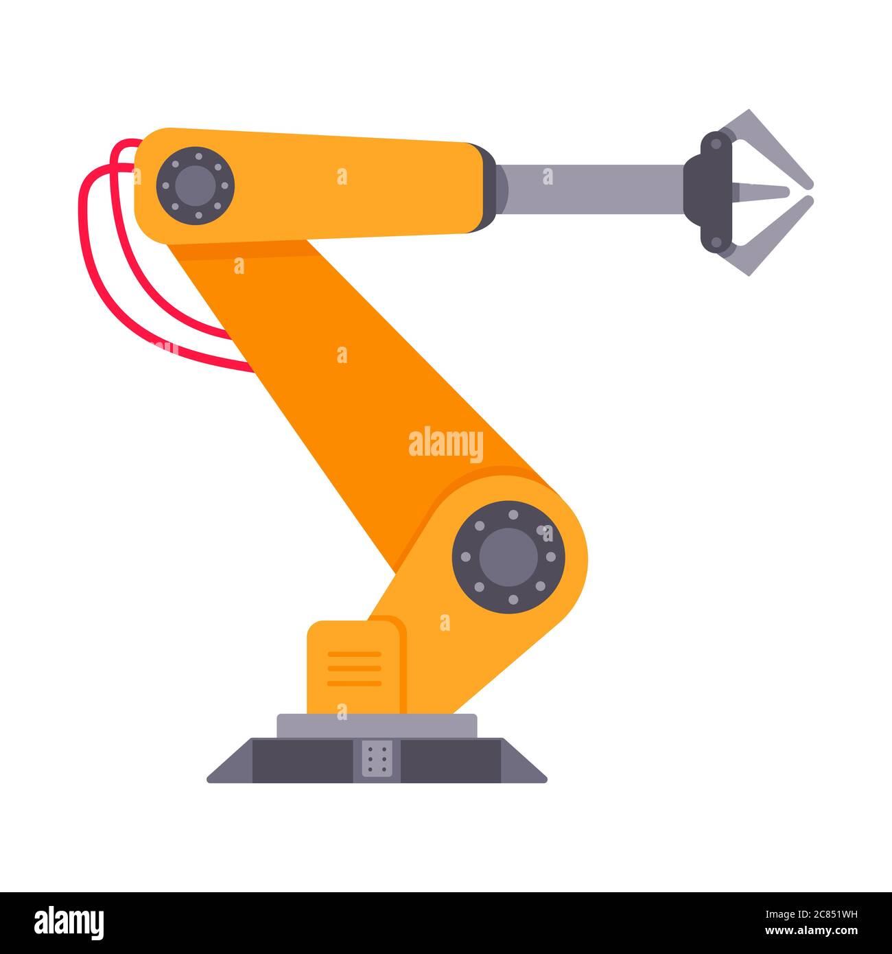 Robotic arm flat style design vector illustration isolated on white background Stock Vector ...