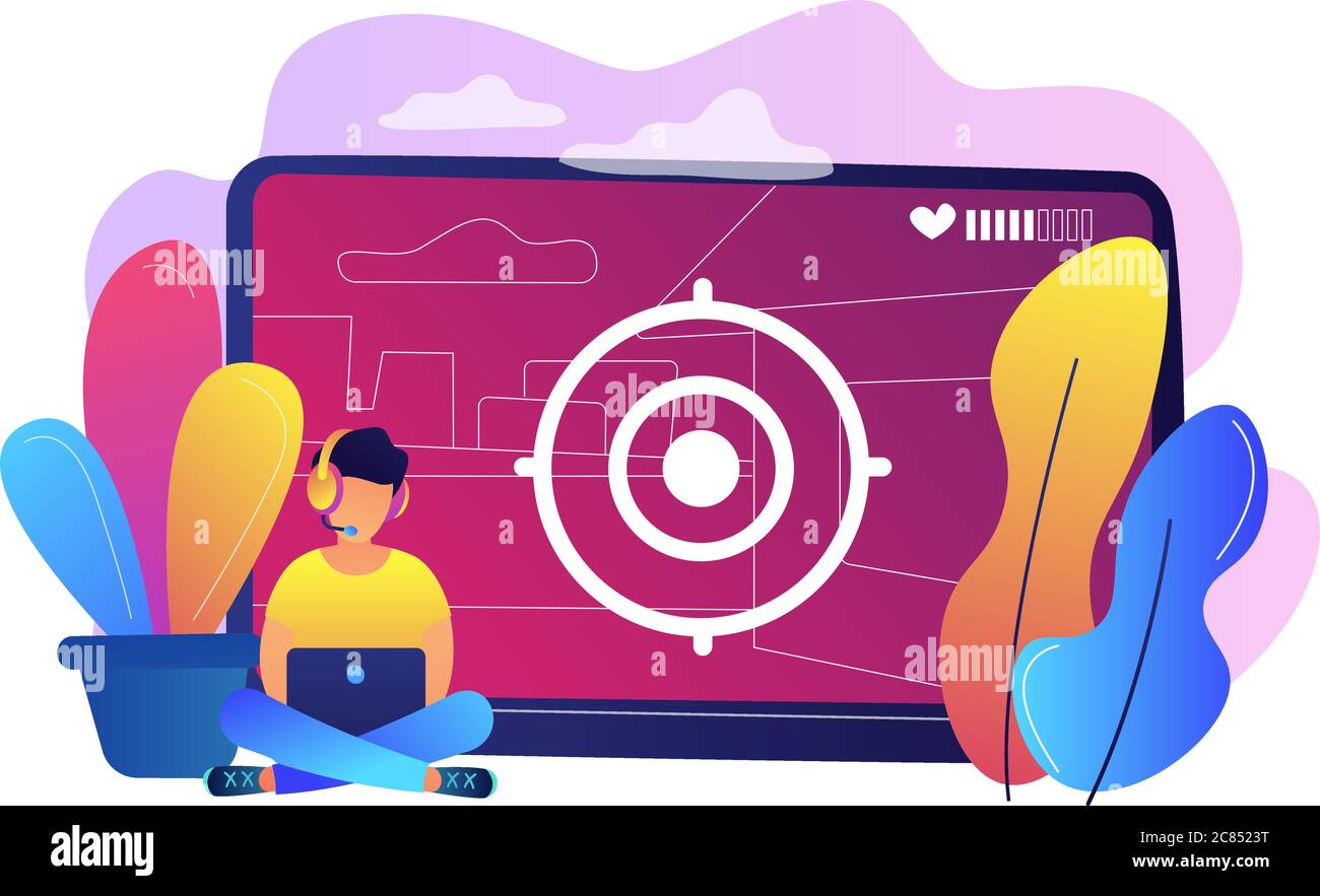 Video game walkthrough concept vector illustration Stock Vector Image ...