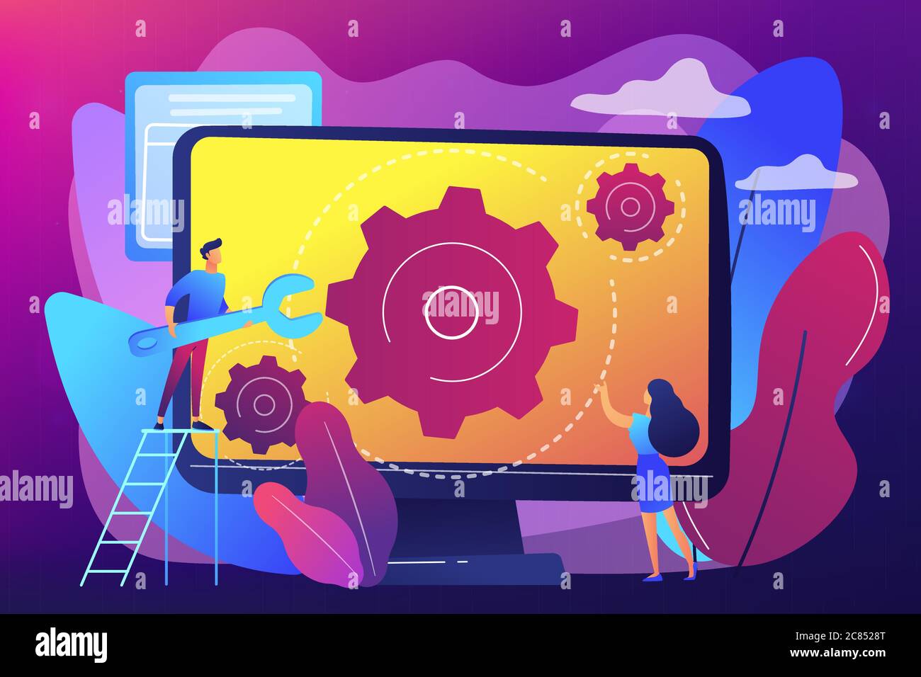 Computer service concept vector illustration Stock Vector Image & Art ...