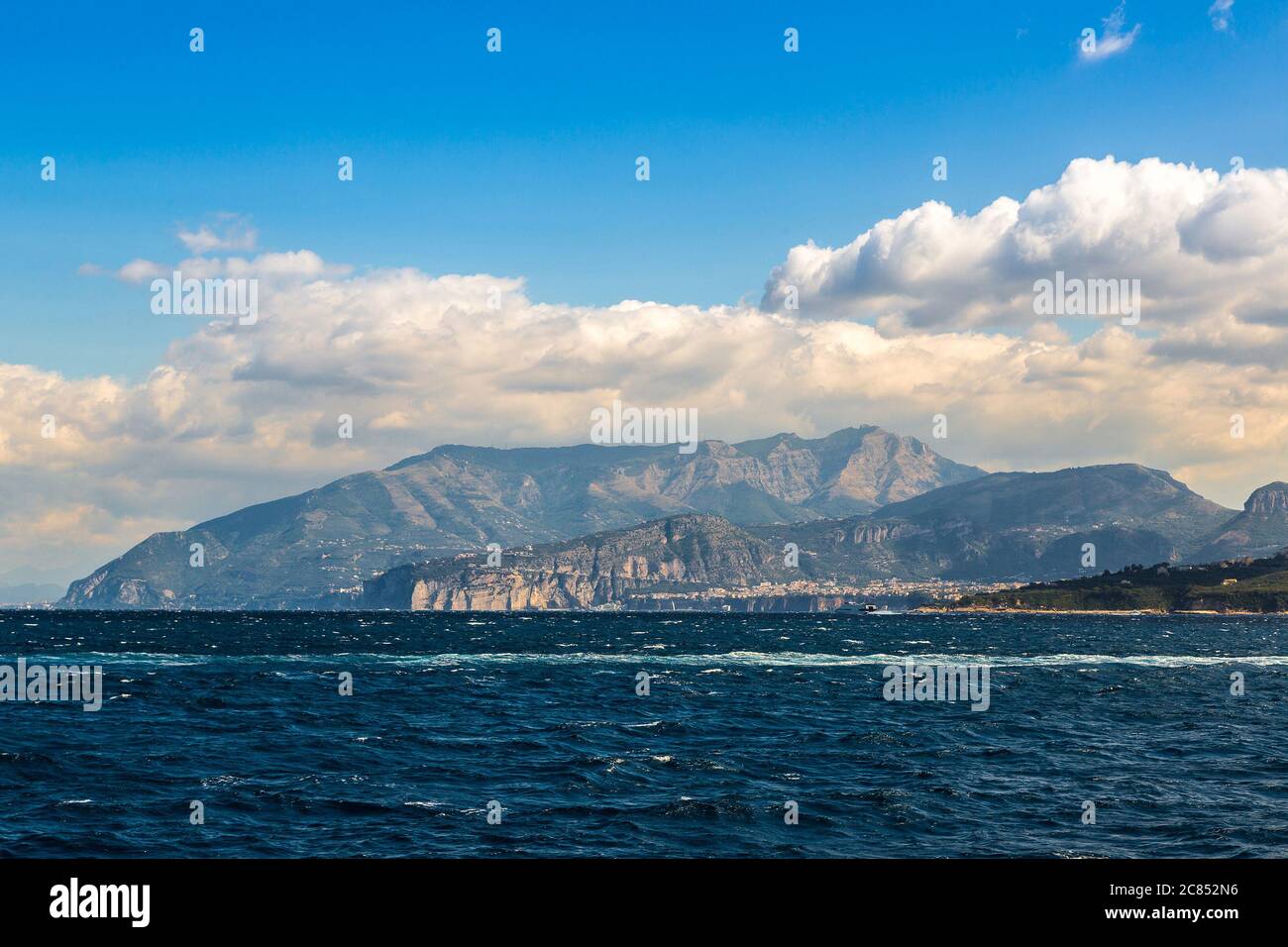 naples coast in a summer day in Italy Stock Photo - Alamy