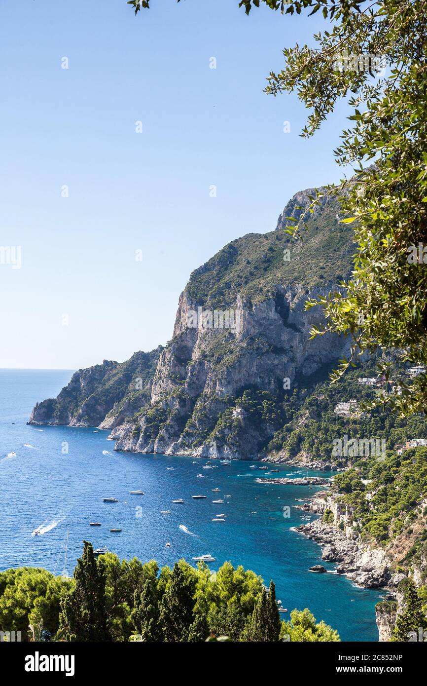 Capri island in a beautiful summer day in Italy Stock Photo - Alamy