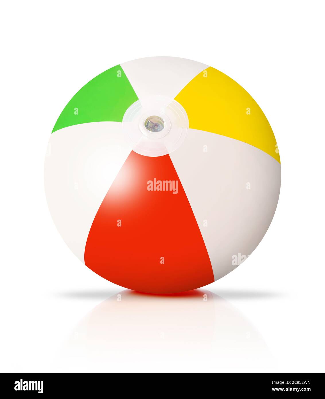 Beach ball isolated on white Stock Photo - Alamy