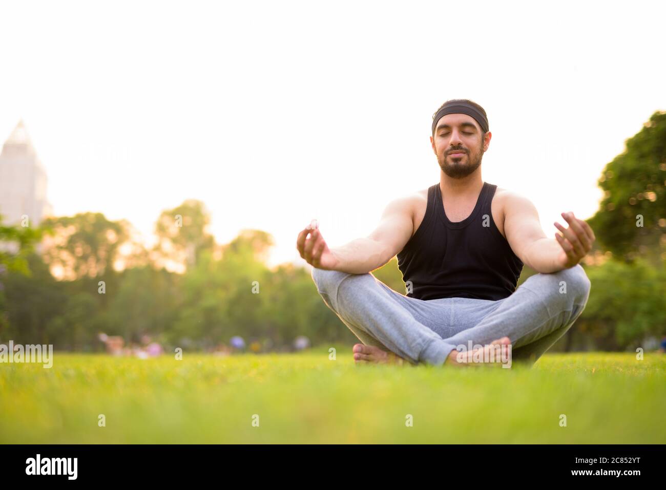 Indian person meditating hi-res stock photography and images - Alamy