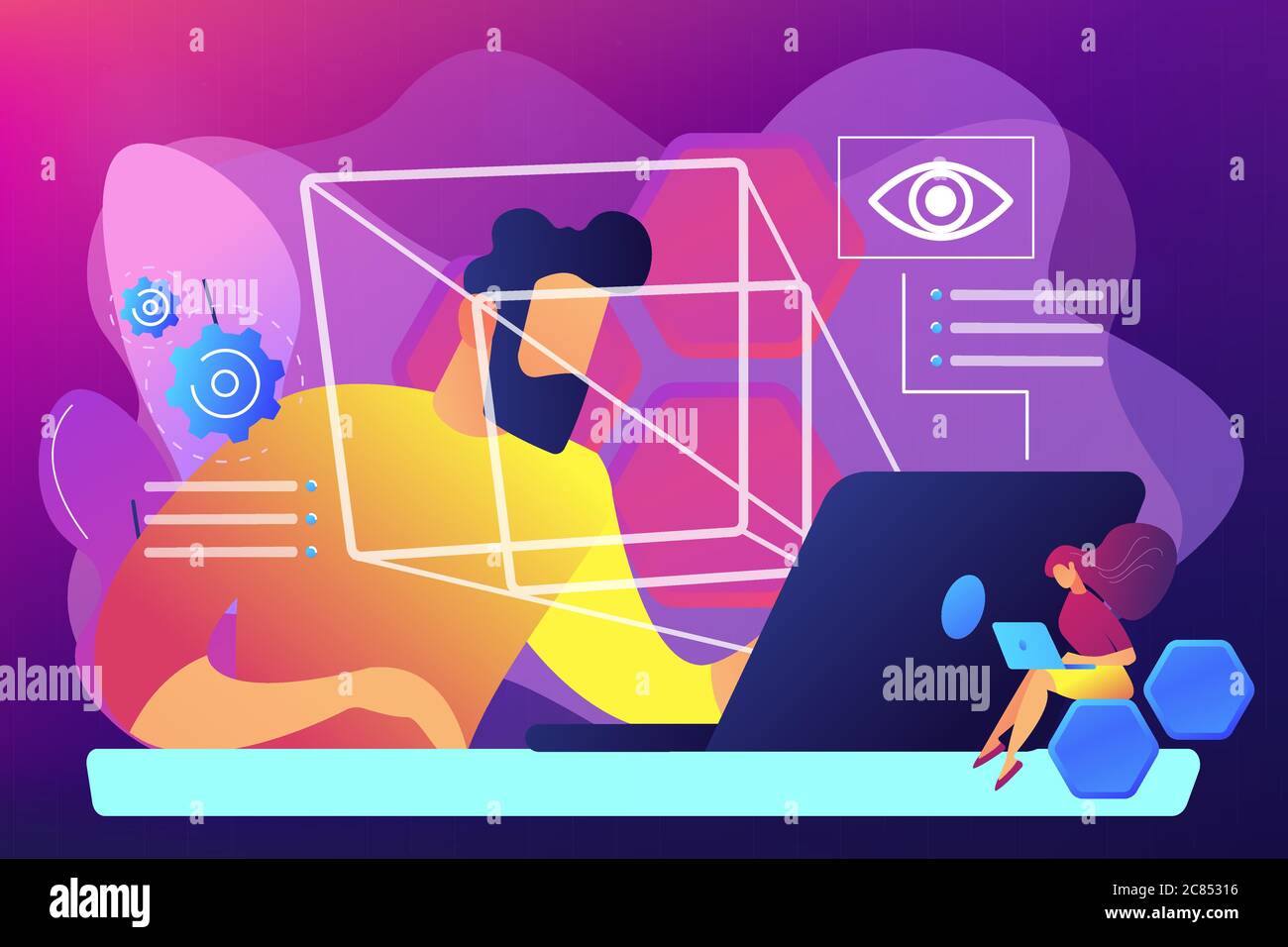 Eye tracking technology concept vector illustration Stock Vector Image ...