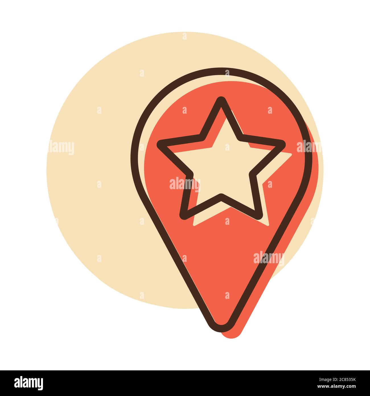 Star favorite pin map icon. Map pointer. Map markers. Navigation sign ...