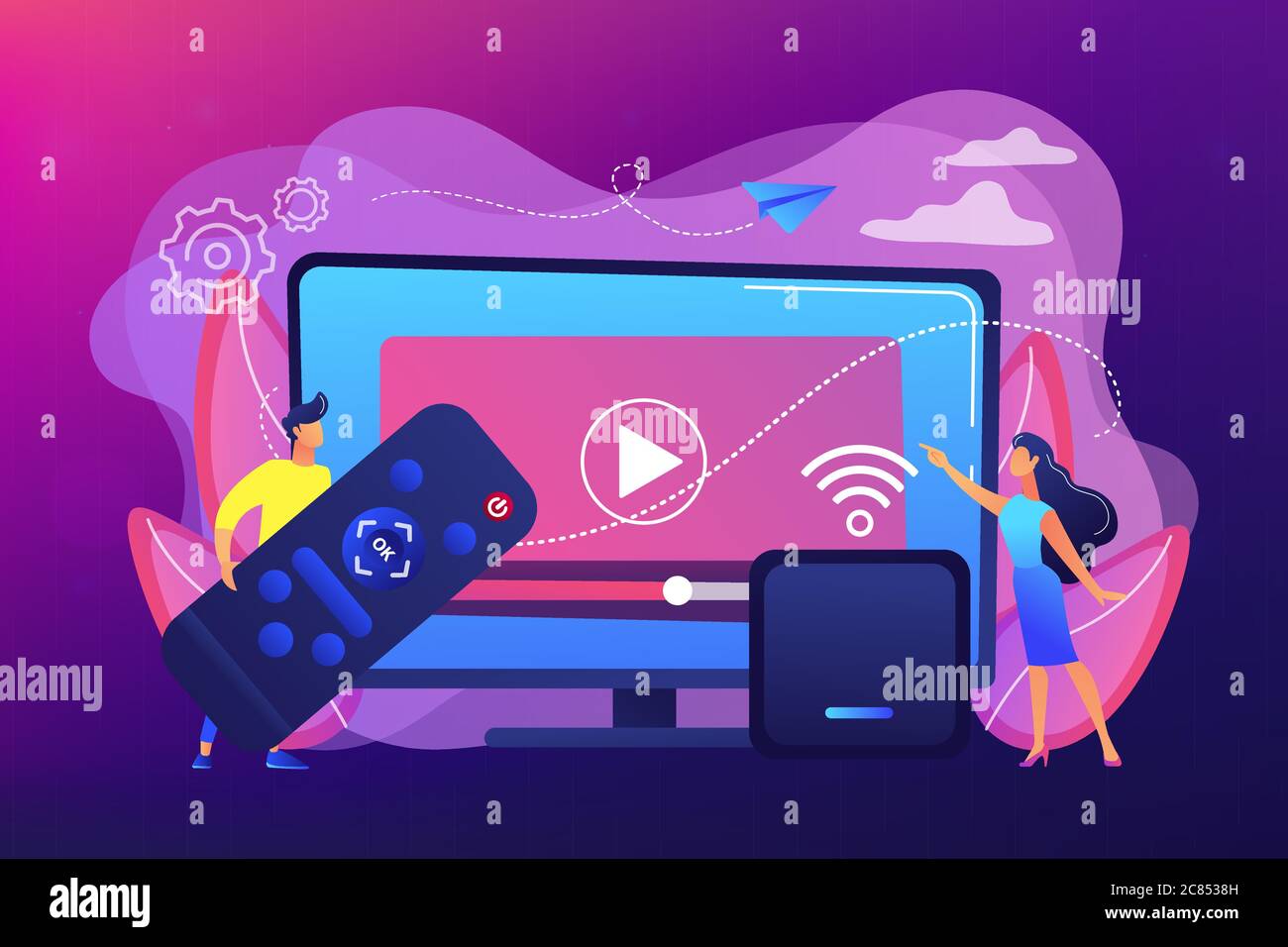 Smart TV box concept vector illustration Stock Vector Image & Art - Alamy