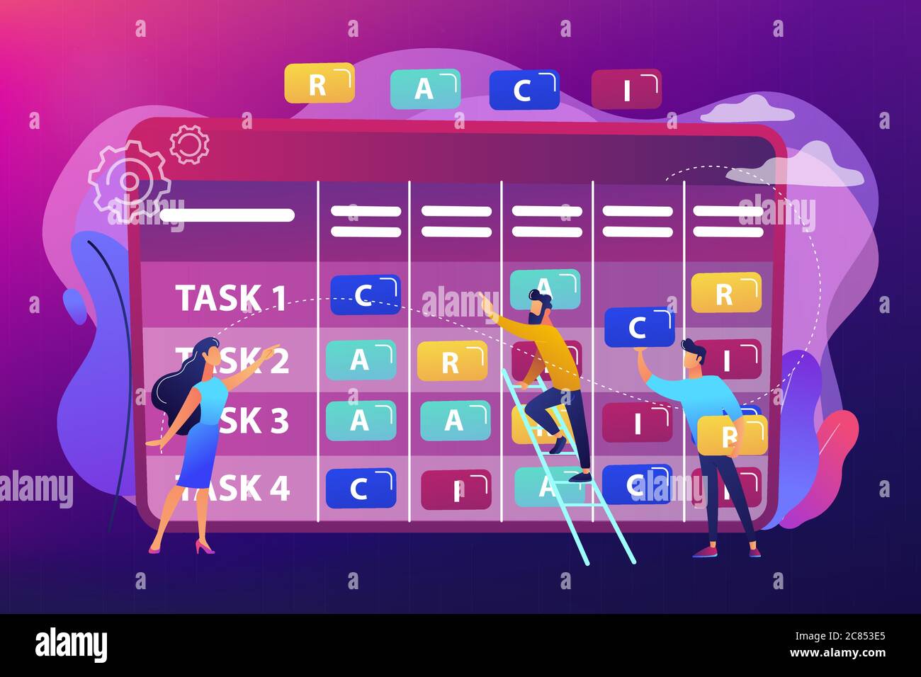 RACI matrix concept vector illustration Stock Vector Image & Art - Alamy