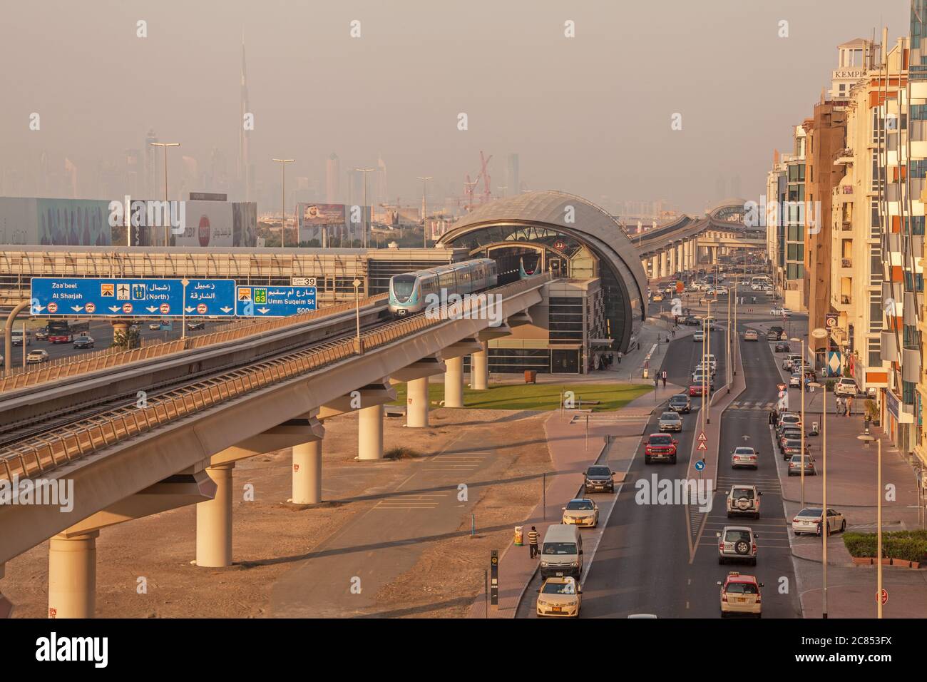 Dubai, United Arab Emirates - September 18, 2015: Dubai metro as world ...