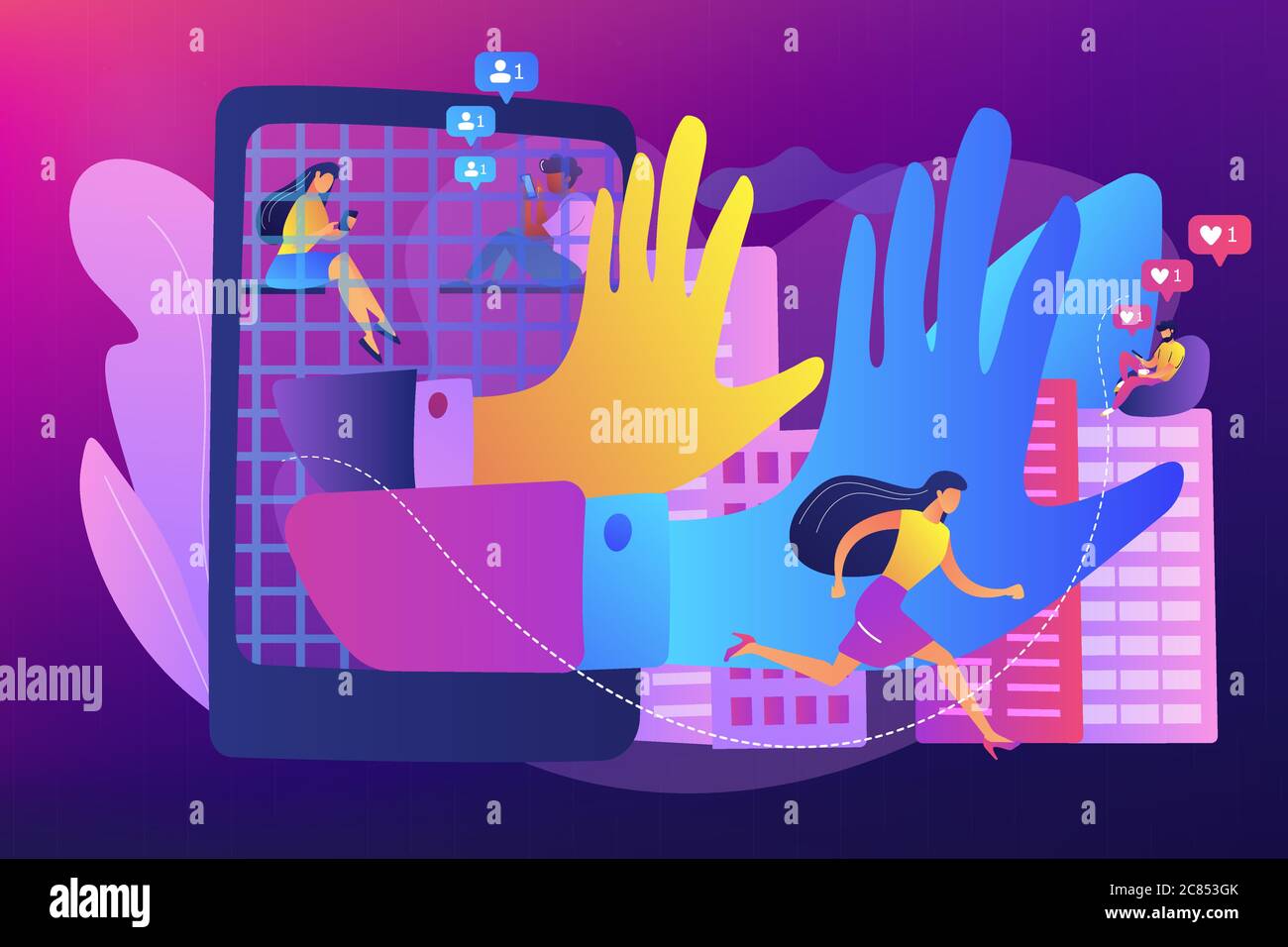 Digital overload concept vector illustration Stock Vector Image & Art ...