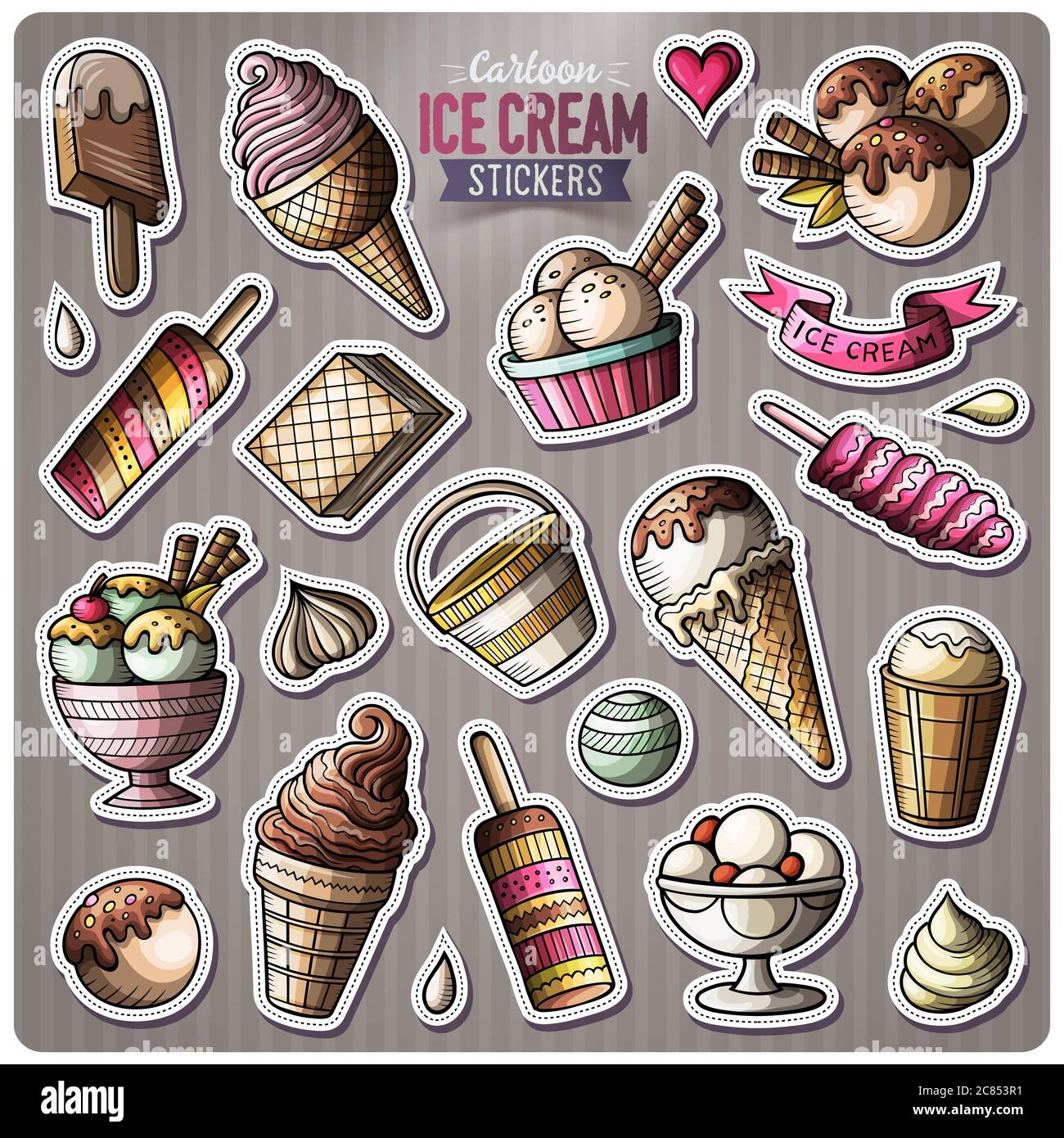 Ice cream mint blueberry Stock Vector Images - Alamy