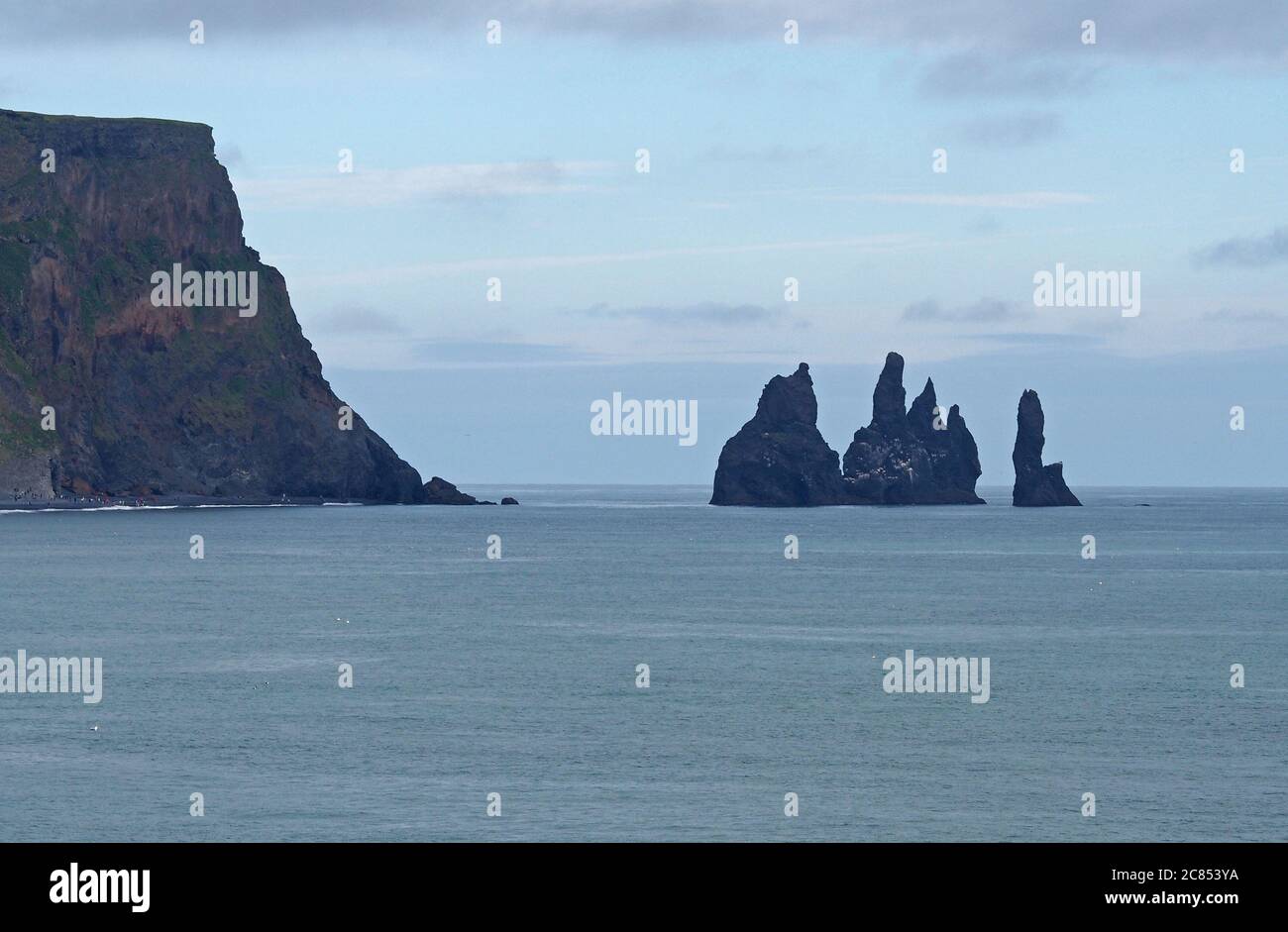 Reynisdrangar - famous troll rock in iceland Stock Photo - Alamy