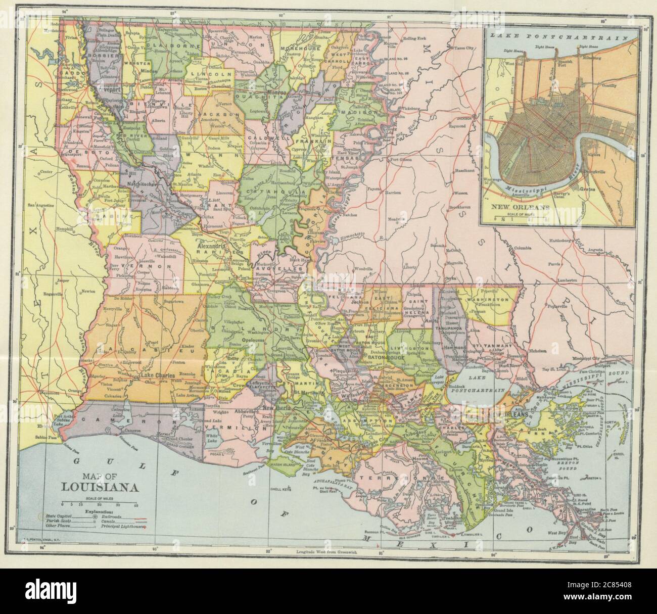 Vintage georgia map hi-res stock photography and images - Alamy