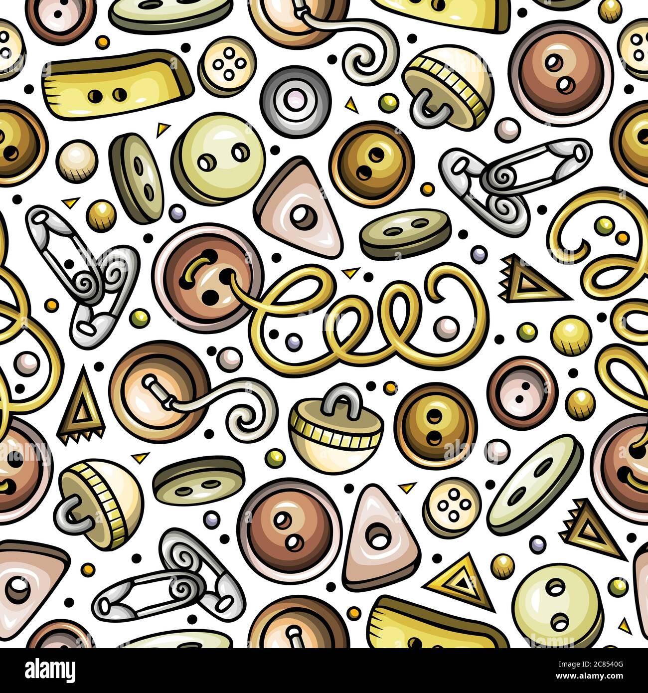 Cartoon cute hand drawn Handmade seamless pattern Stock Vector Image ...