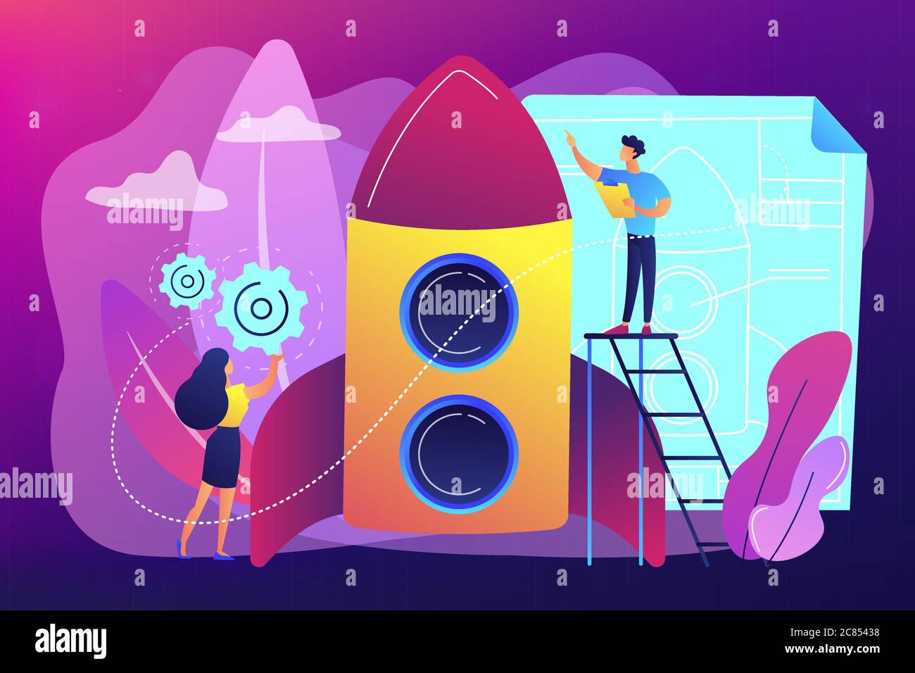 Space technology concept vector illustration Stock Vector Image & Art ...