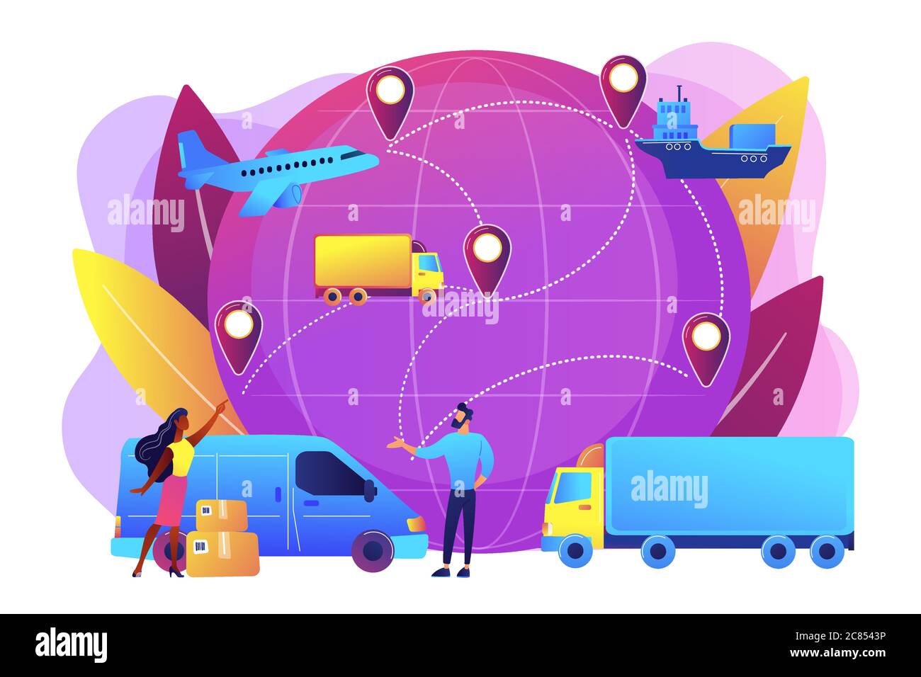 Global transportation system concept vector illustration Stock Vector ...