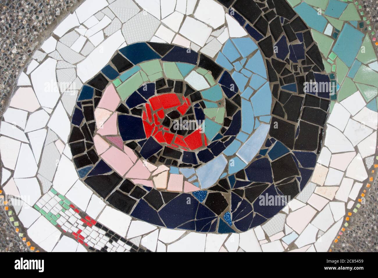 Close up of tile art inspired by Ainu culture of Taiwan Stock Photo - Alamy