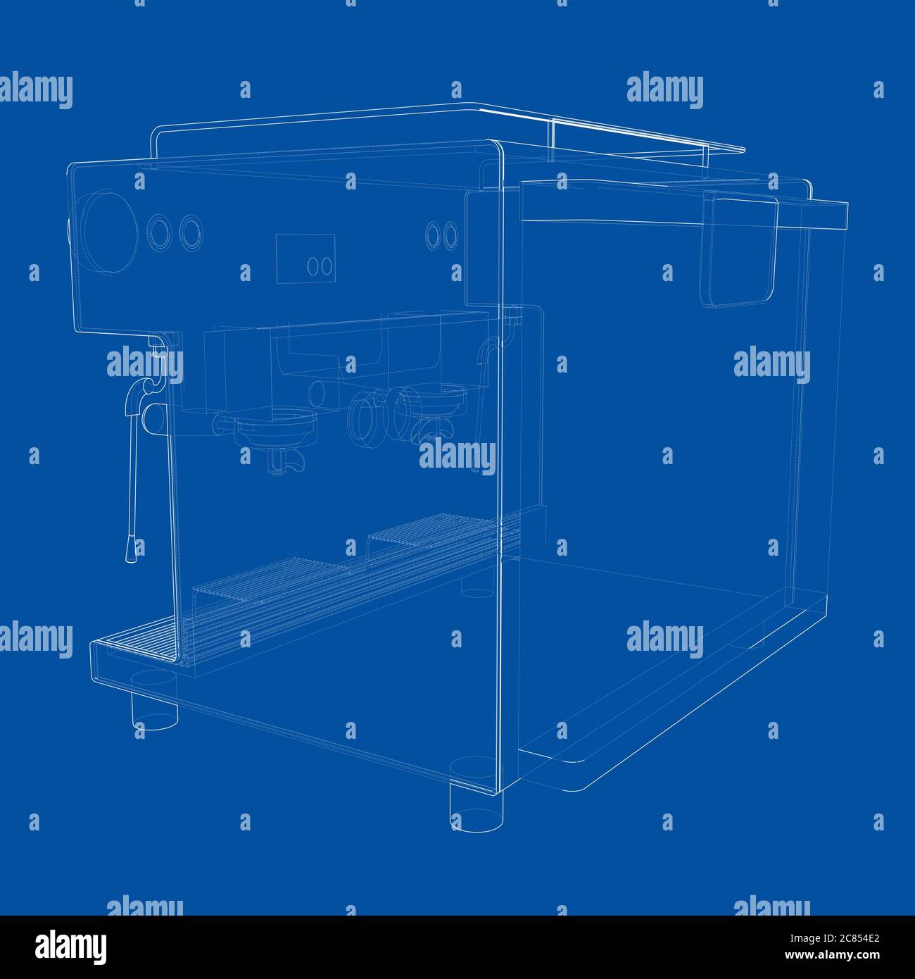 Outline coffee machine Stock Photo - Alamy