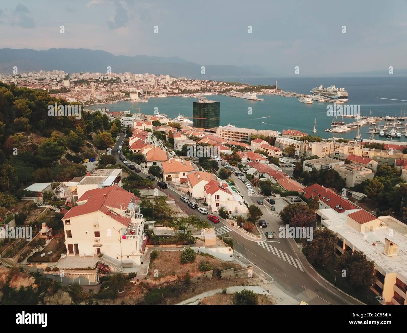Split, Croatia - August 23 2018: A picture of the city centre of Split ...
