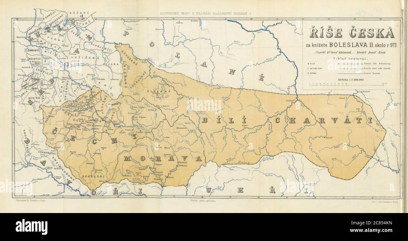 Vintage map of bohemia hi-res stock photography and images - Alamy
