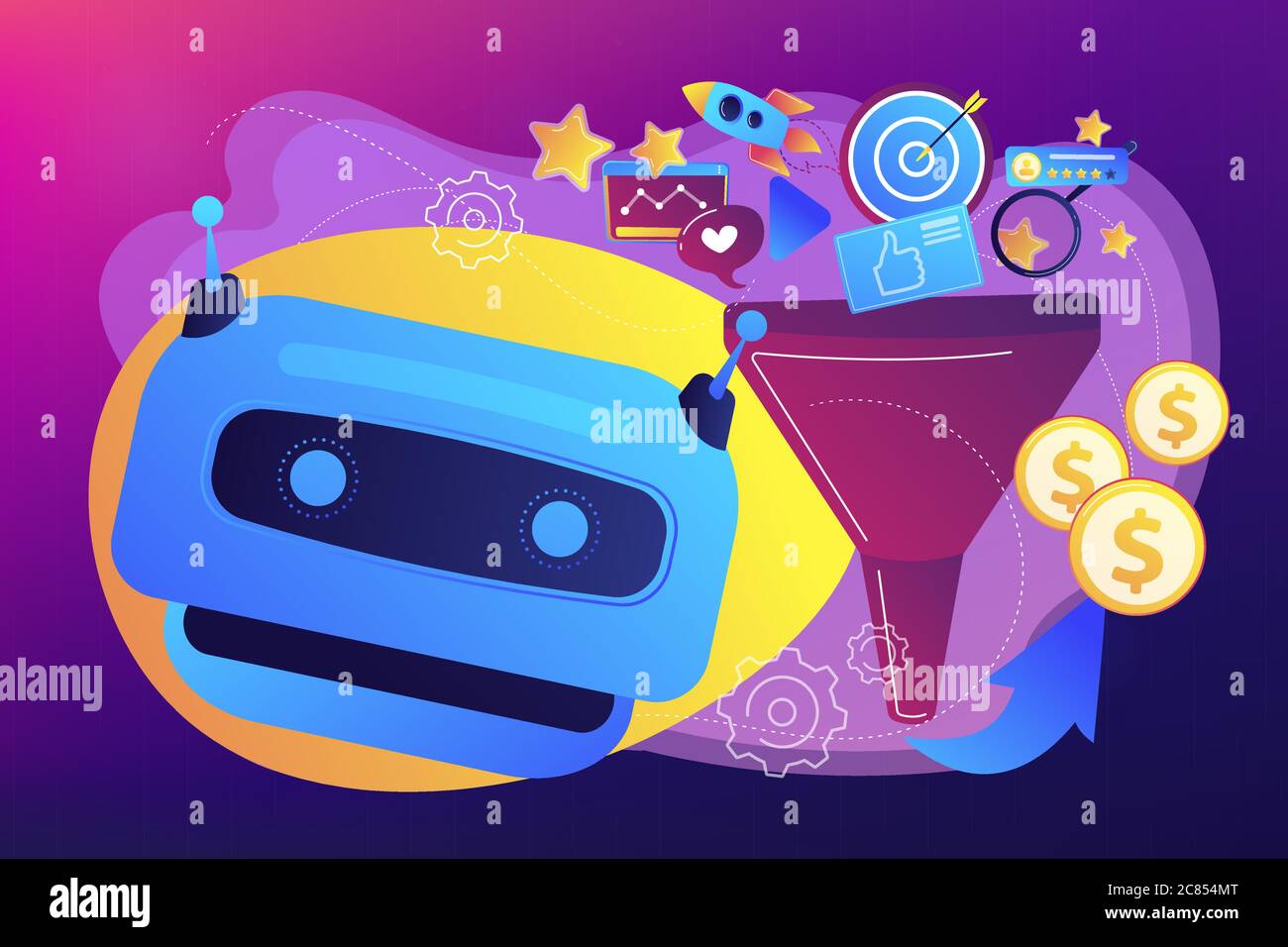 AI-powered marketing tools concept vector illustration Stock Vector ...