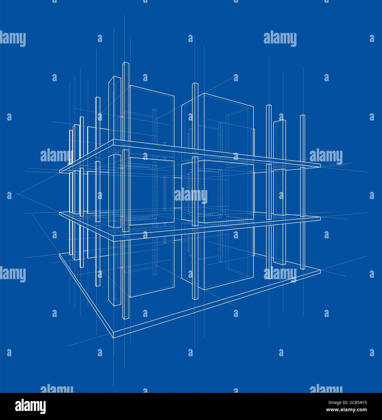 Drawing of a house under construction Stock Photo - Alamy