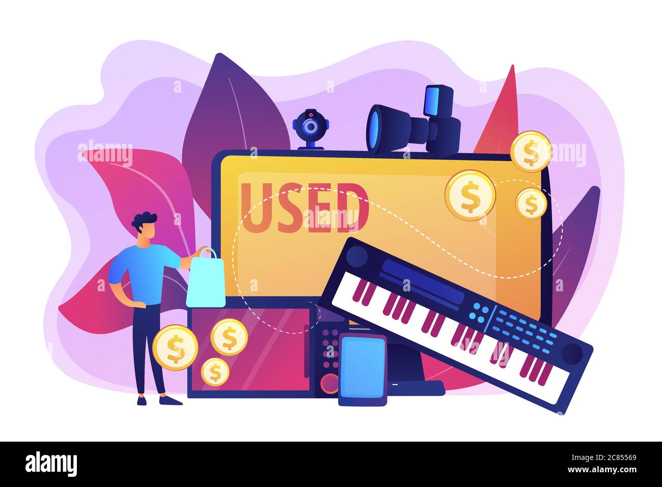 Second hand electronics shop Stock Vector Images - Alamy