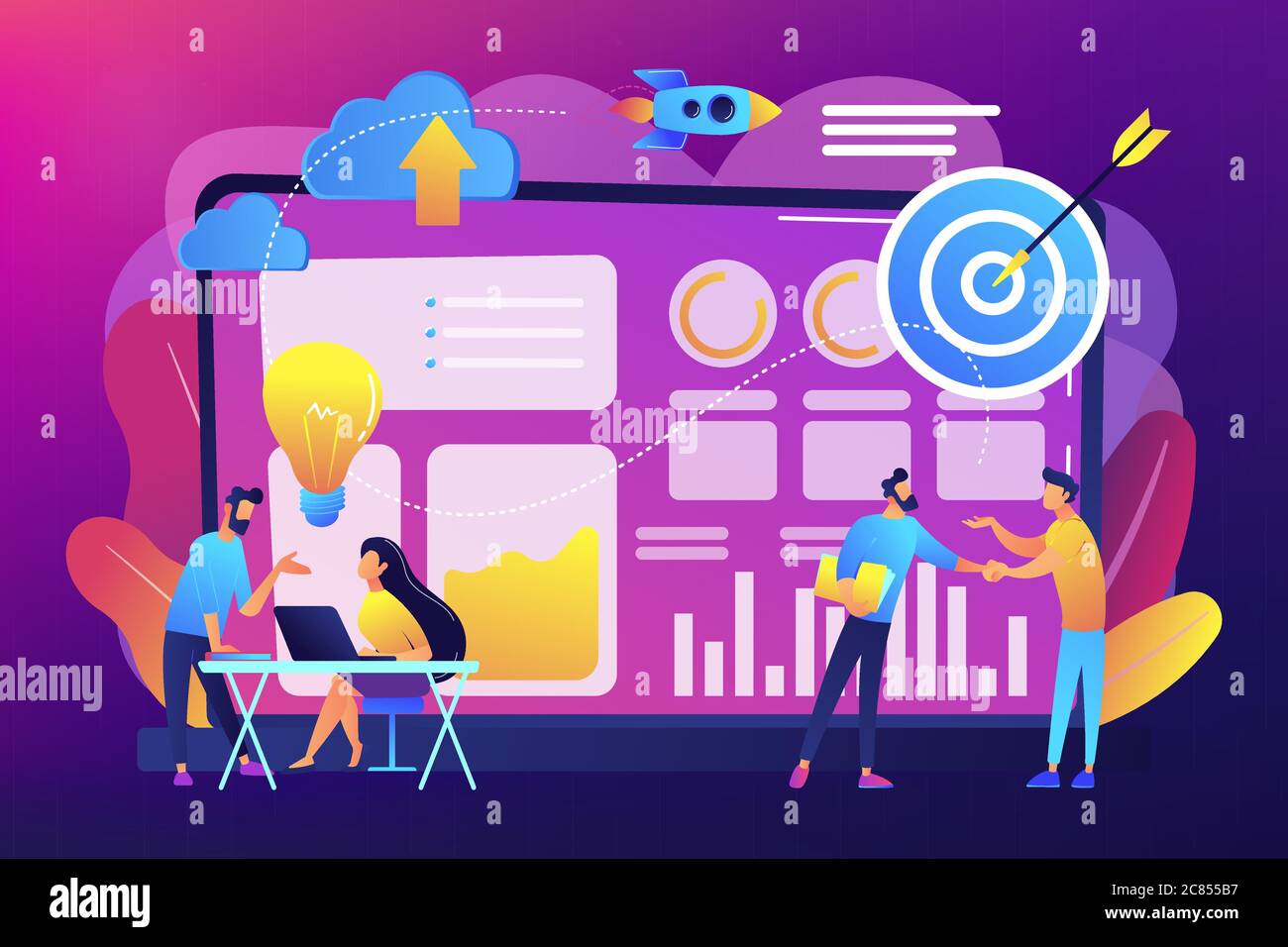 Data initiative concept vector illustration Stock Vector Image & Art ...