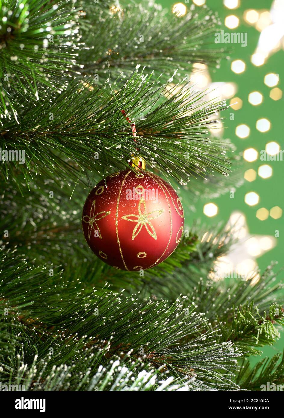 Christmas ball on tree Stock Photo - Alamy
