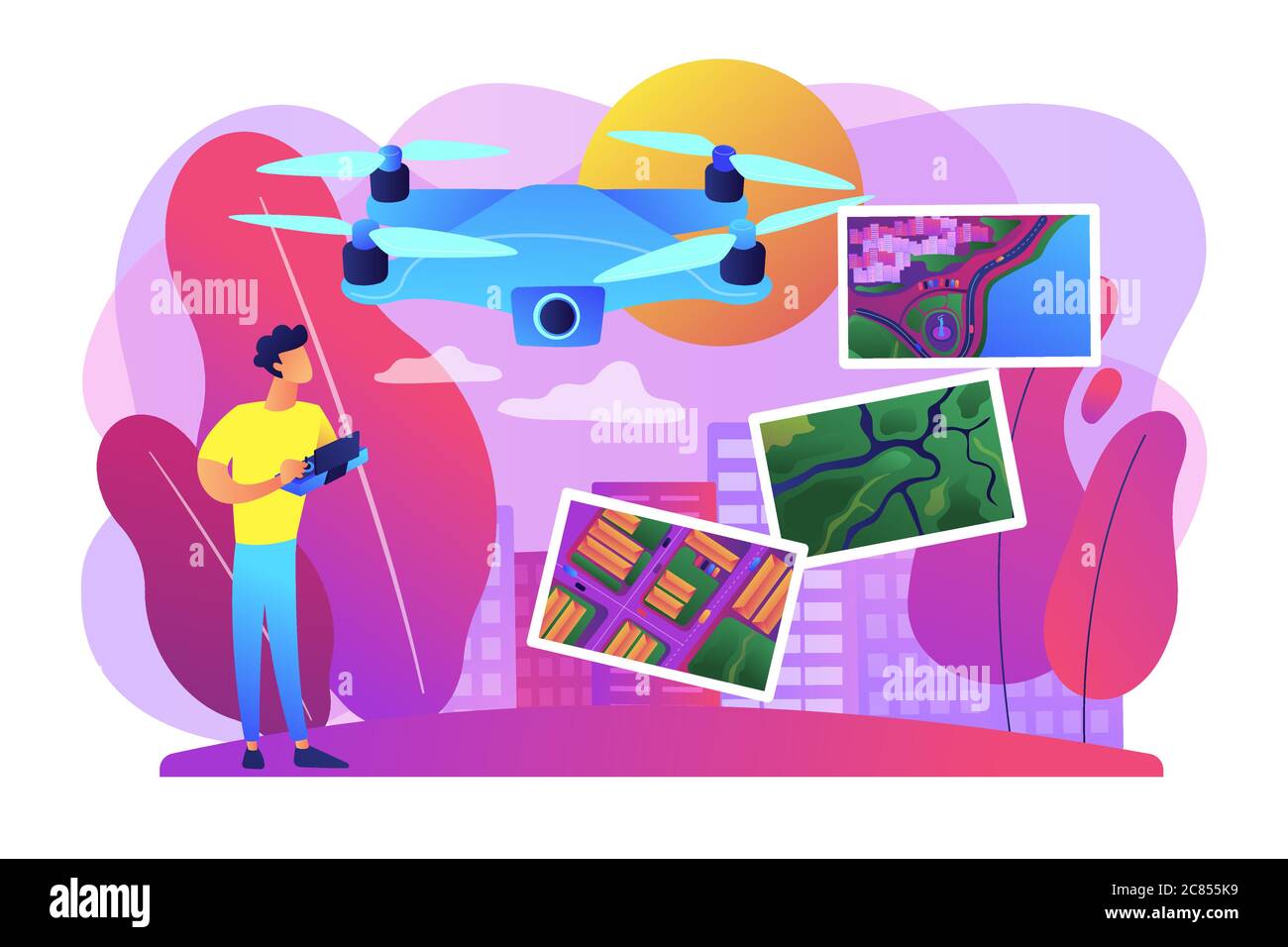 Aerial photography concept vector illustration Stock Vector Image & Art ...