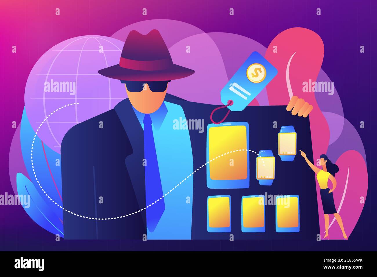 Gray market concept vector illustration Stock Vector Image & Art - Alamy