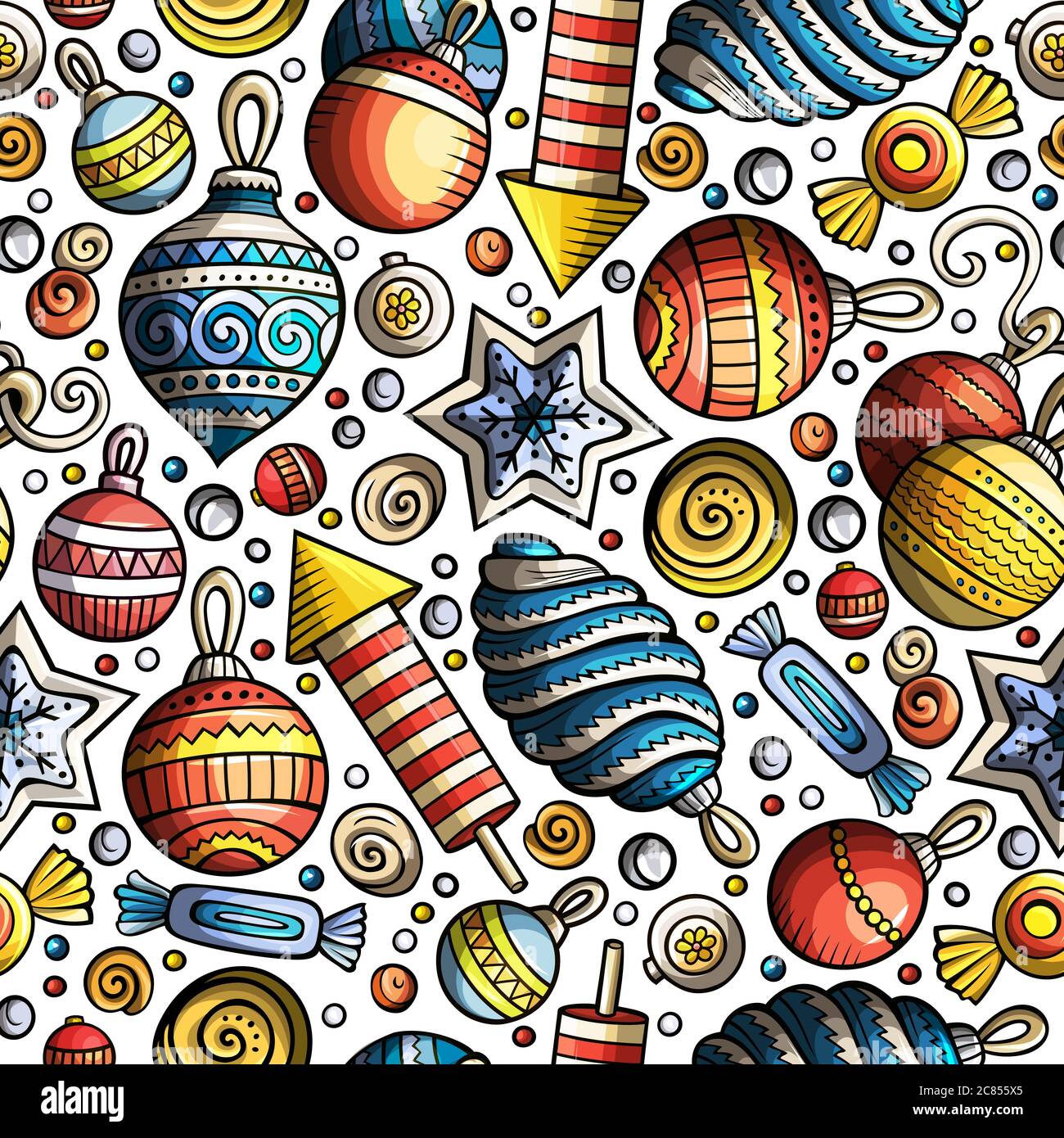 Green christmas garland seamless Stock Vector Images - Alamy