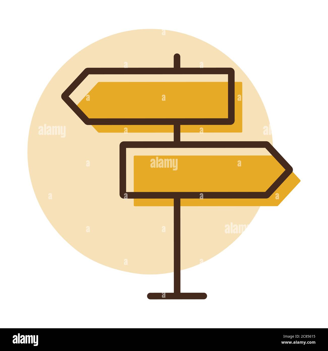 Signpost vector icon. Navigation sign. Graph symbol for travel and ...