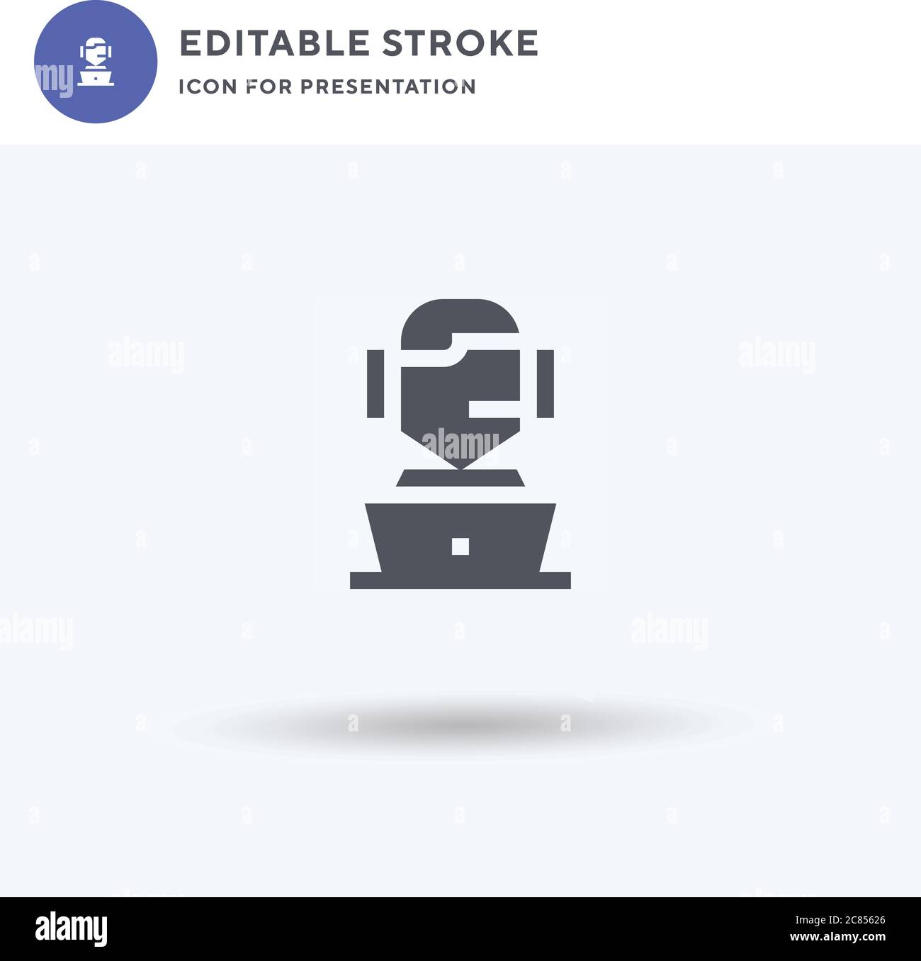 Technical Support icon vector, filled flat sign, solid pictogram ...