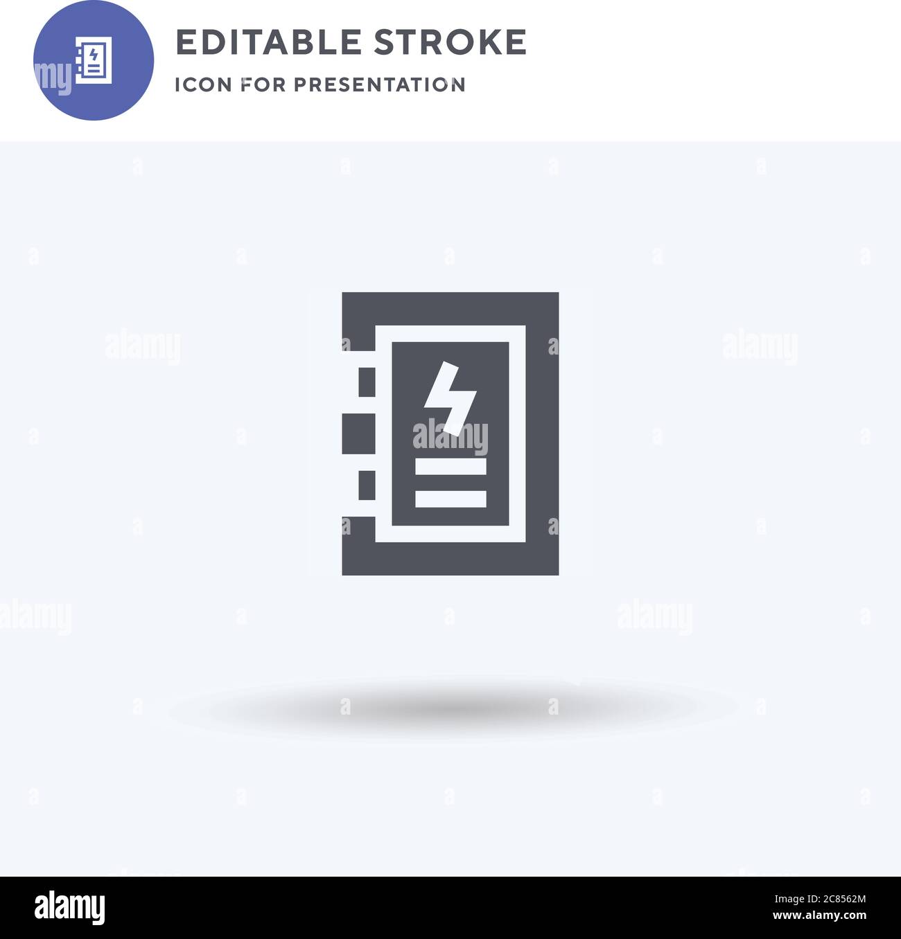 Distribution Board icon vector, filled flat sign, solid pictogram ...