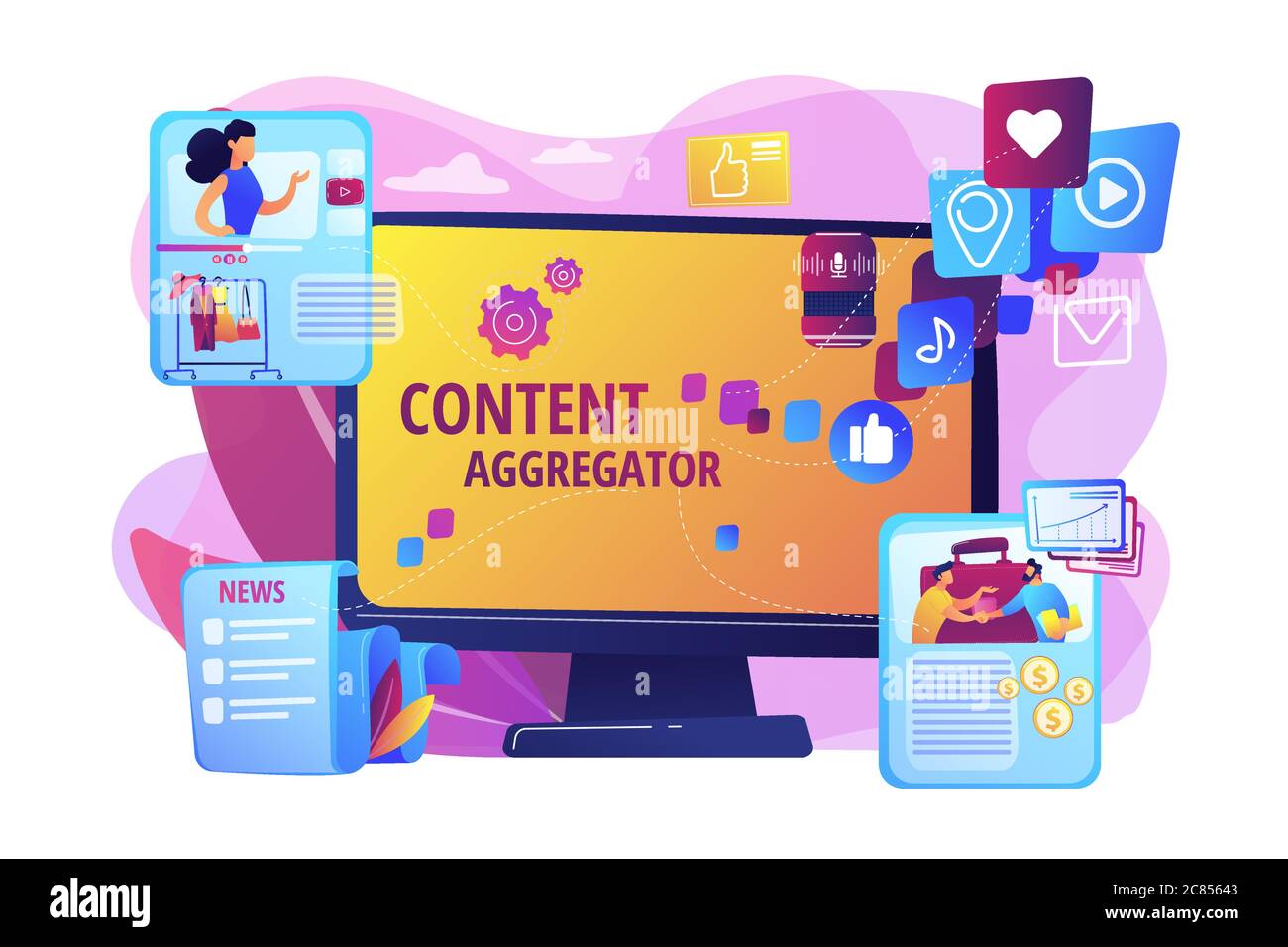 Content aggregator concept vector illustration Stock Vector Image & Art - Alamy