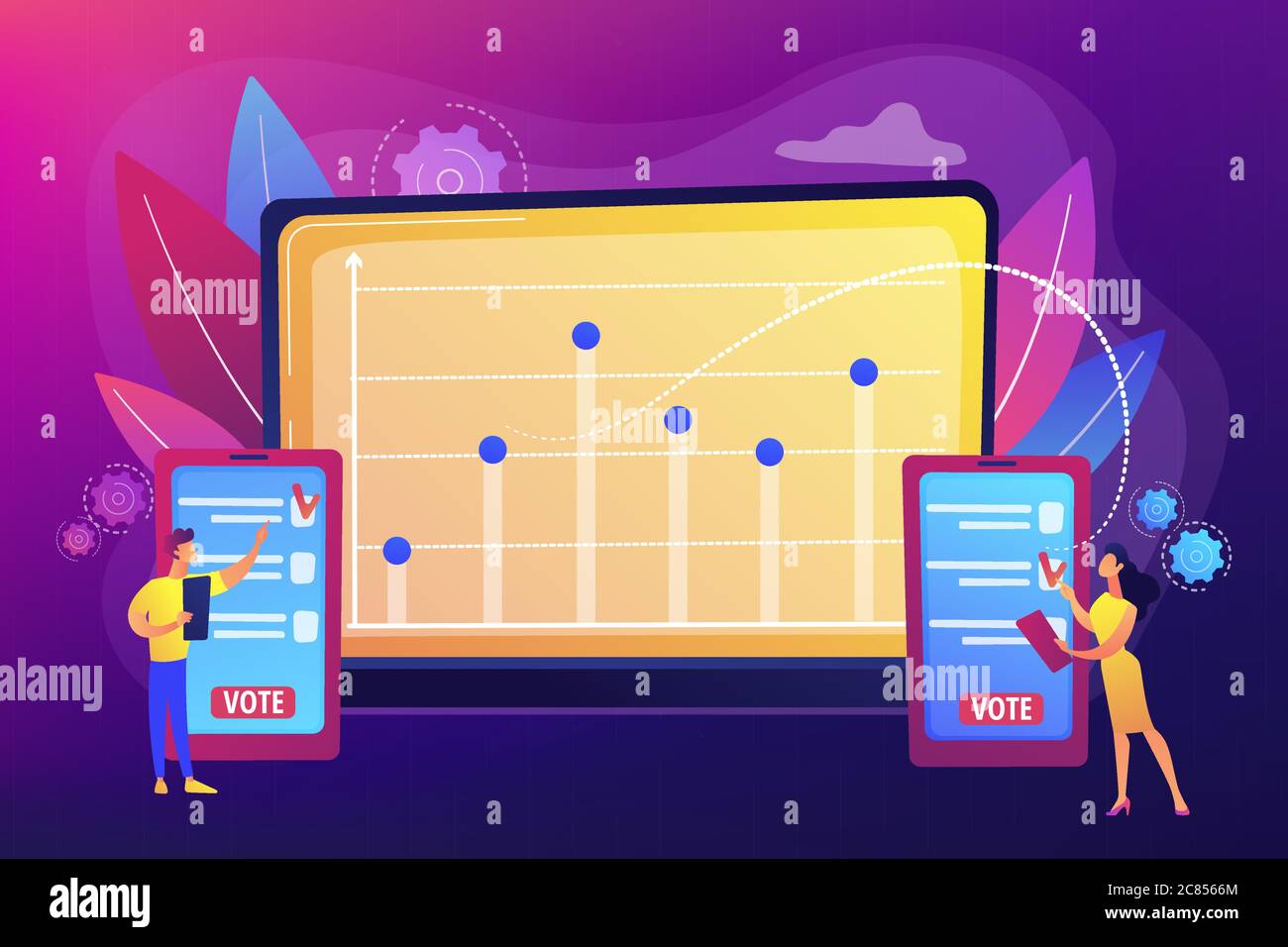 Electronic voting concept vector illustration Stock Vector Image & Art ...