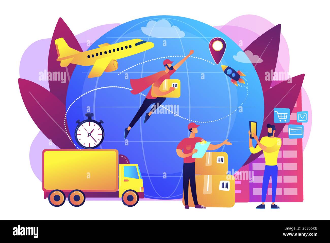 Express delivery service concept vector illustration Stock Vector Image ...