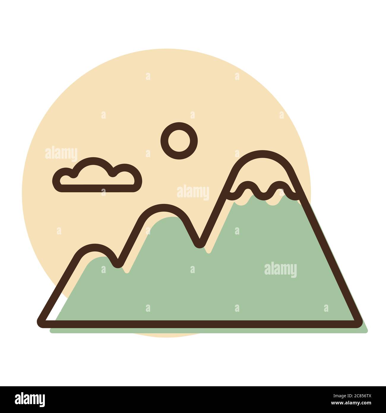 Mountains vector icon. Nature sign. Graph symbol for travel and tourism ...