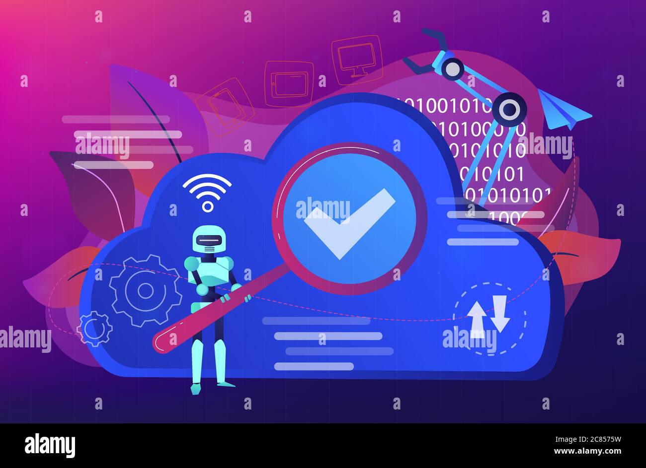 Cloud robotics concept vector illustration Stock Vector Image & Art - Alamy