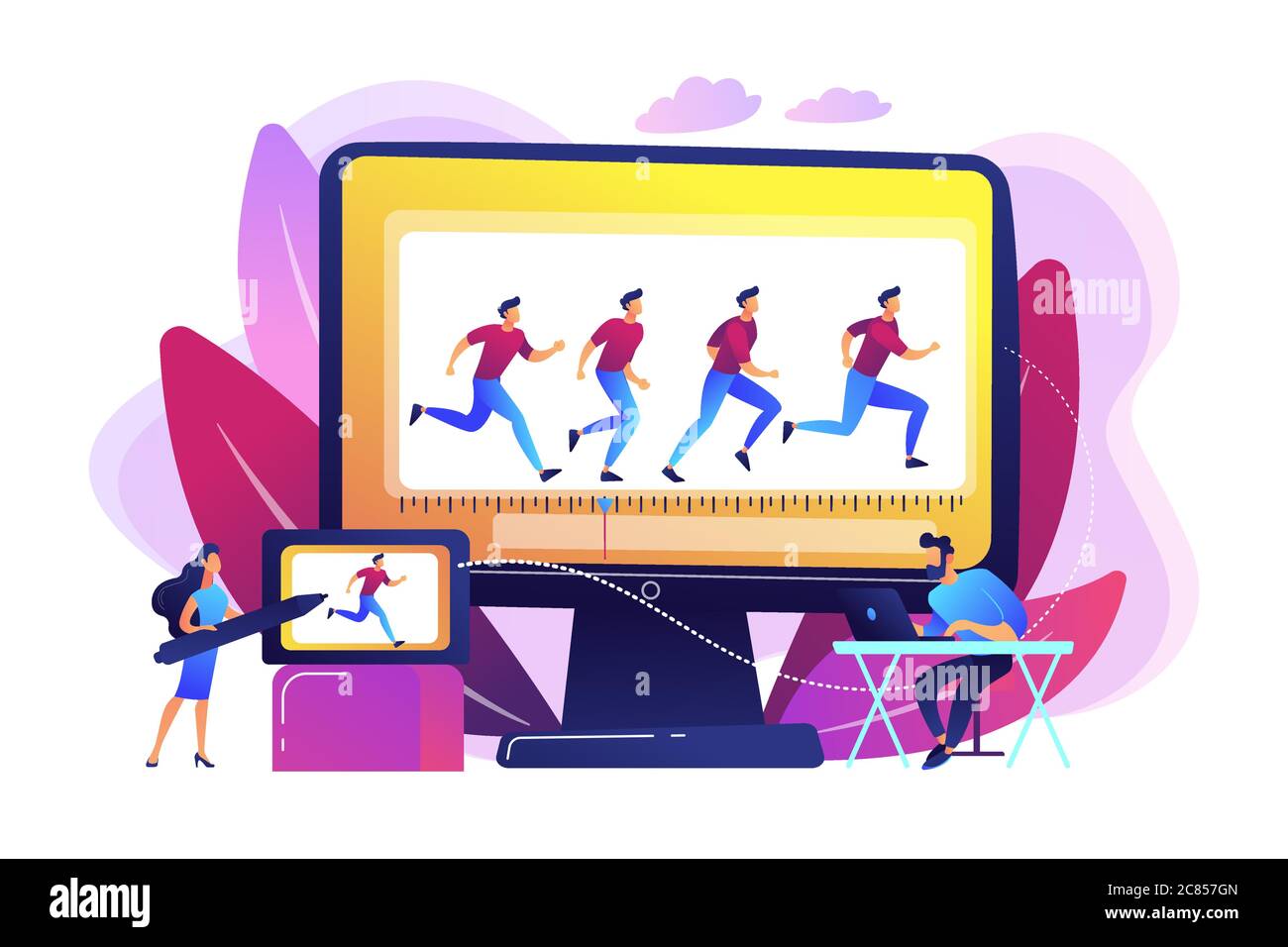 Computer animation concept vector illustration Stock Vector Image & Art ...