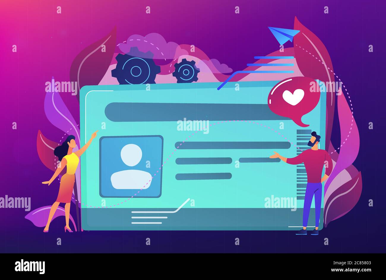 Identification Concept Id Card Icon Stock Vector Images - Alamy